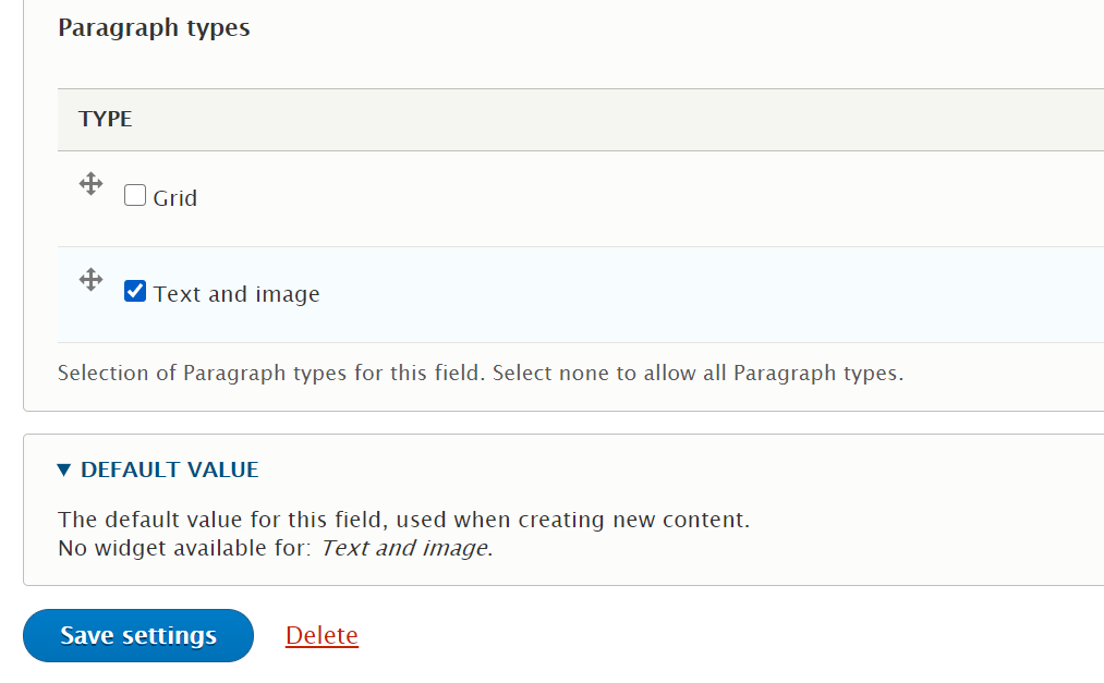 drupal paragraphs layout
